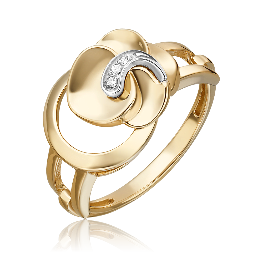 Кольцо из комбинированного золота с бриллиантами 01-5611-00-101-1121 купить в интернет-магазине ...